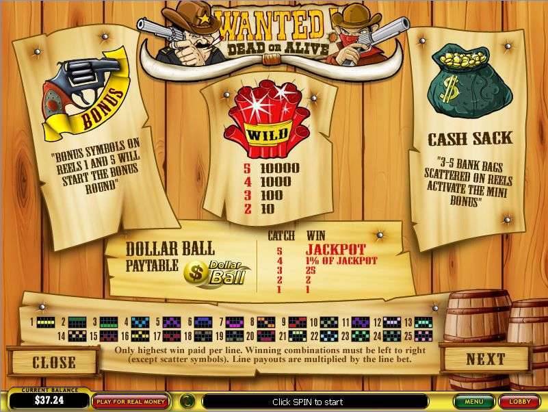 Wanted Slot Slot review from Playtech