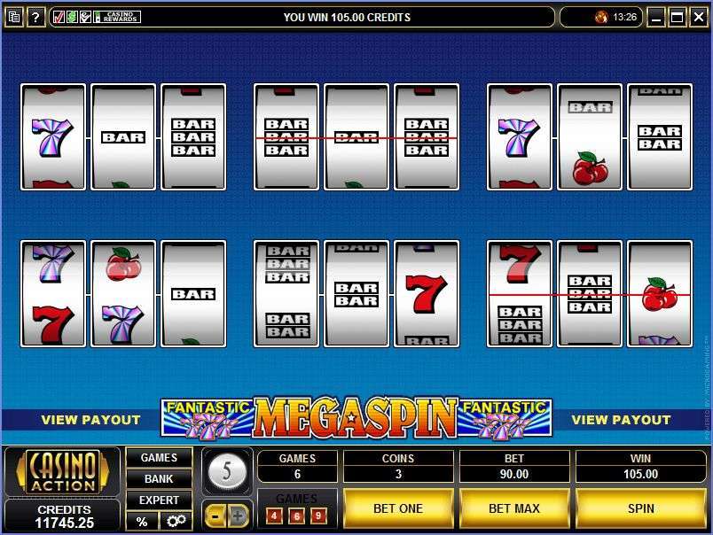 MegaSpin - Fantastic 7's Multi Reel Classic Slot review from Microgaming