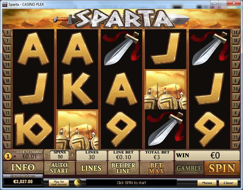 Sparta Slot review from Playtech