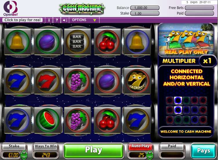 Cash Machine Slot review from OpenBet