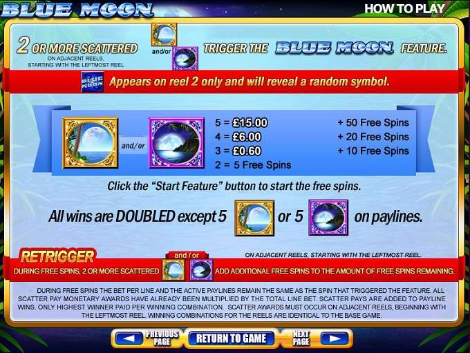 Blue Moon Slot review from WMS