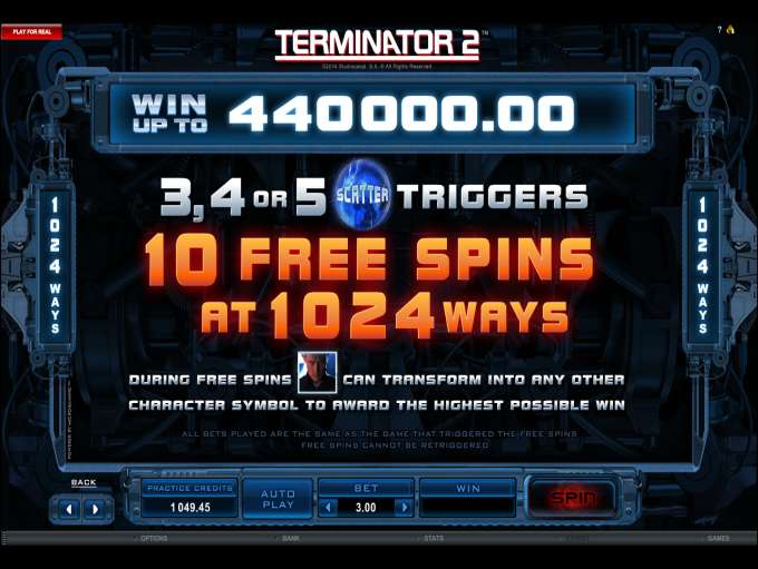 Play Slot Terminator 2 by Microgaming