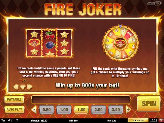 Fire Joker Slot review from Play'n GO