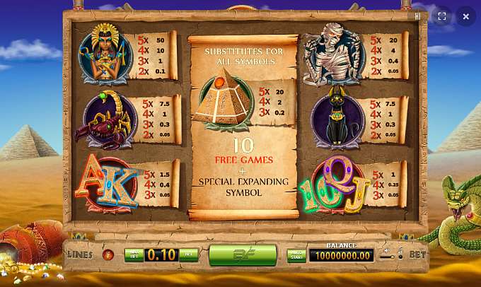 Pyramid Treasure slot review - powered by BF Games