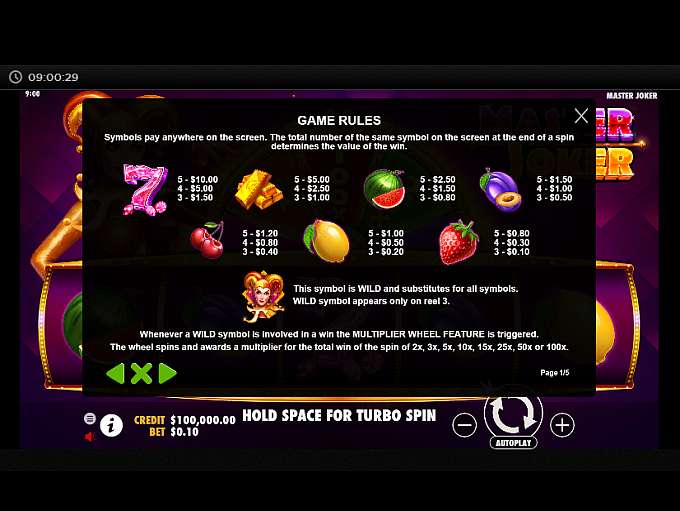 Master Joker Slot By Pragmatic Play » Review + Demo Game