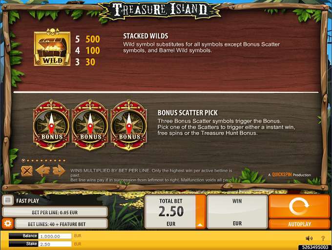 Treasure Island Slot review from Quickspin