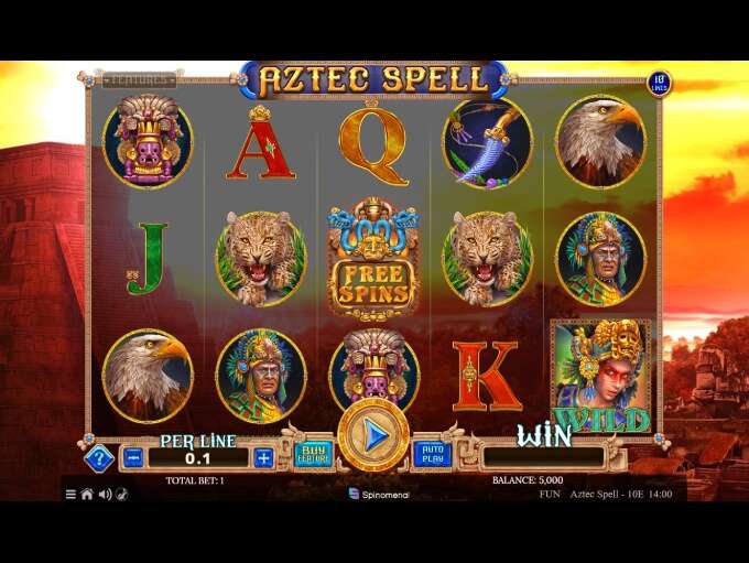 Aztec Spell 10 Lines Slot By Spinomenal » Review + Demo Game