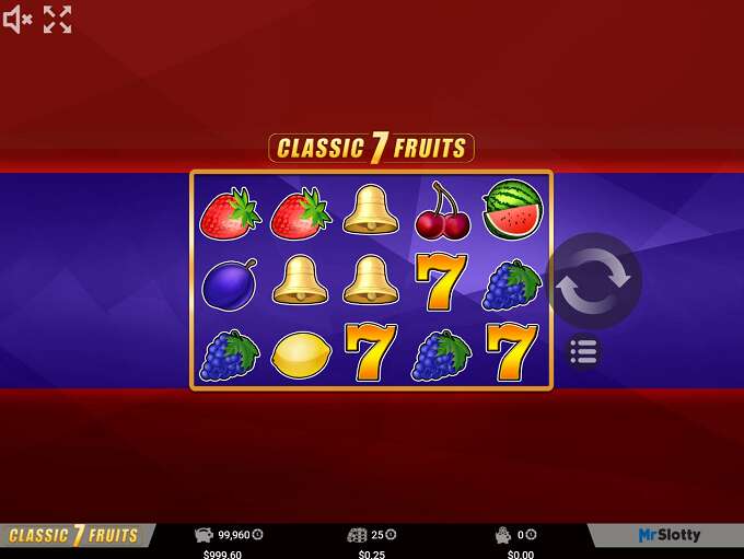 Classic 7 Fruits Slot By Mr Slotty » Review + Demo Game