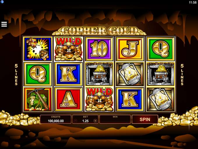Gopher Gold Slot review from MicroGaming