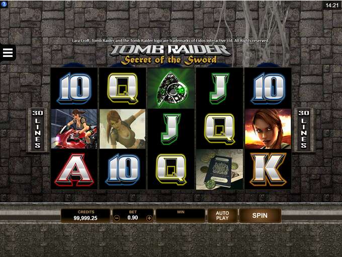 Tomb Raider - Secret of the Sword Slot review from MicroGaming