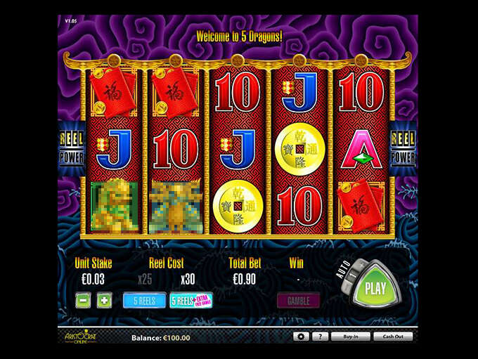5 Dragon Slot review from Aristocrat