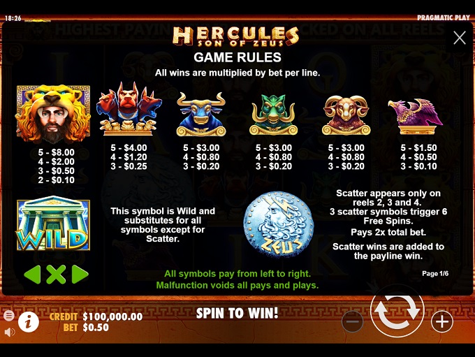 Hercules Son of Zeus Slot review from Pragmatic Play