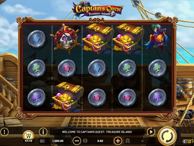 Captains Quest Treasure Island Slot By BetSoft » Review + Demo Game