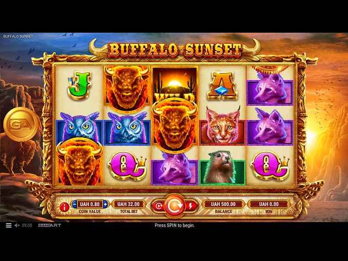 Buffalo Sunset Slot By GameArt » Review + Demo Game