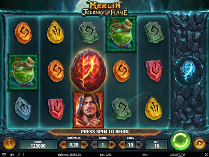 Merlin Journey of Flame Slot By Play'n GO » Review + Demo Game