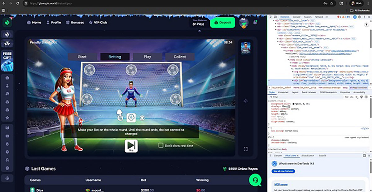 Glowspin.world Casino Flagged for Fake Games & Licensing