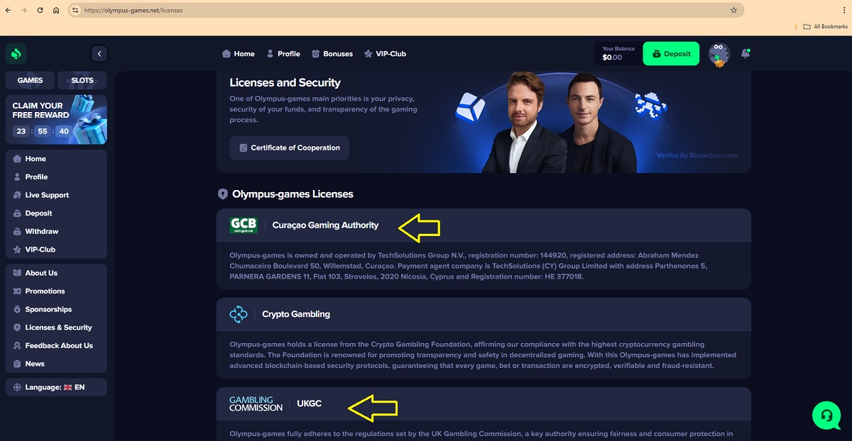 LCB Warning: Avoid Olympus-Games.net: Fake License & Games